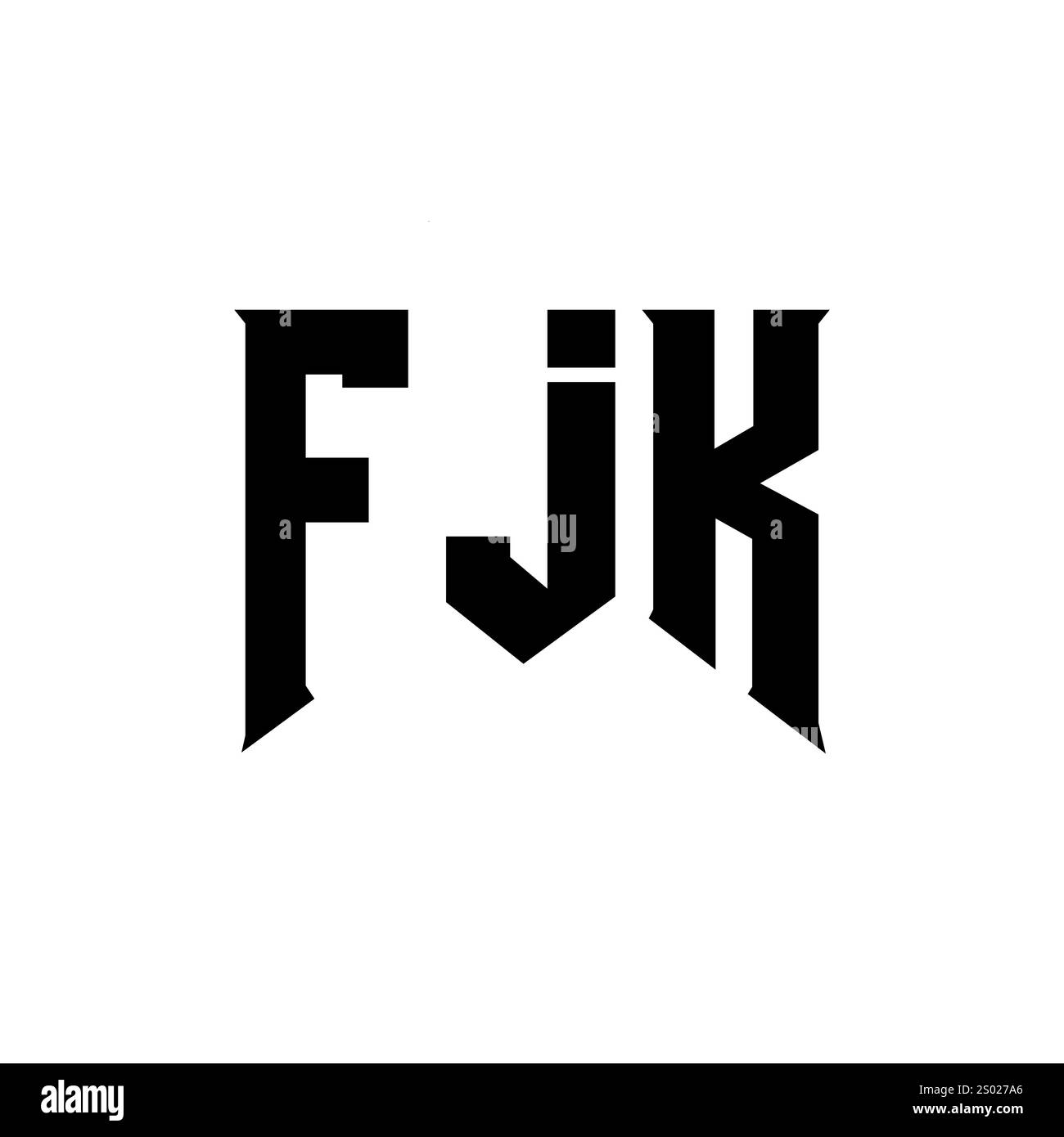 FJK letter logo design for technology company. FJK logo design black ...