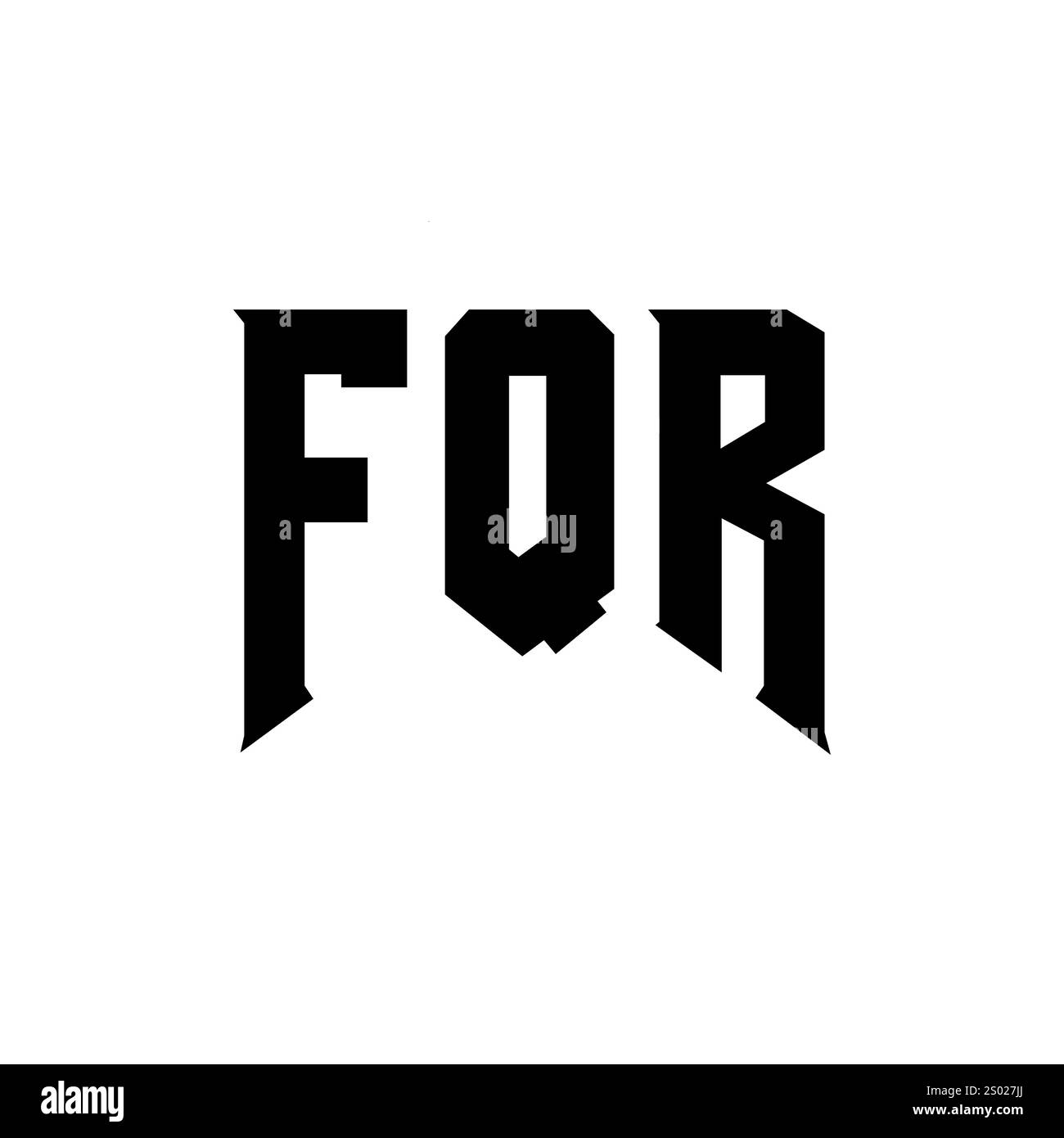 FQR letter logo design for technology company. FQR logo design black ...