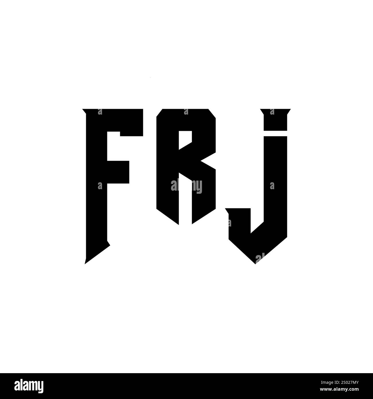 FRJ letter logo design for technology company. FRJ logo design black ...