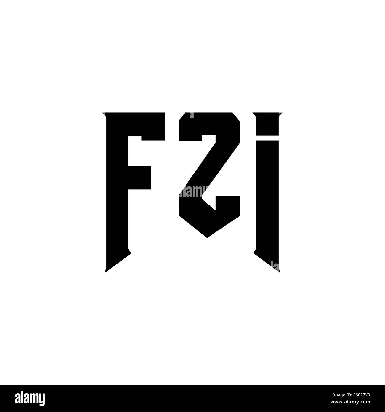 FZI letter logo design for technology company. FZI logo design black ...