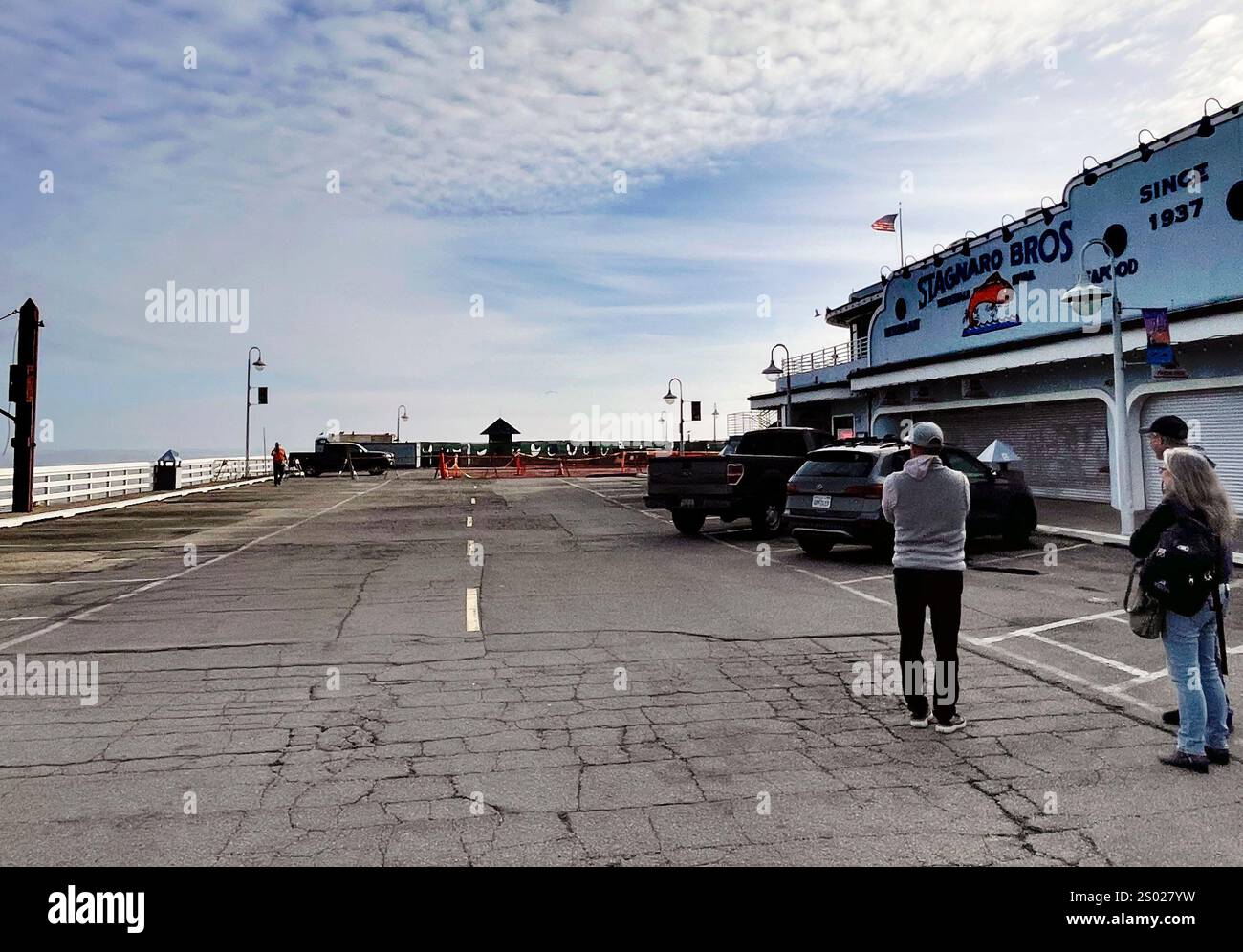 City staff stand stand near the collapsed section of the Santa Cruz ... City staff stand stand near the collapsed section of the Santa Cruz ...