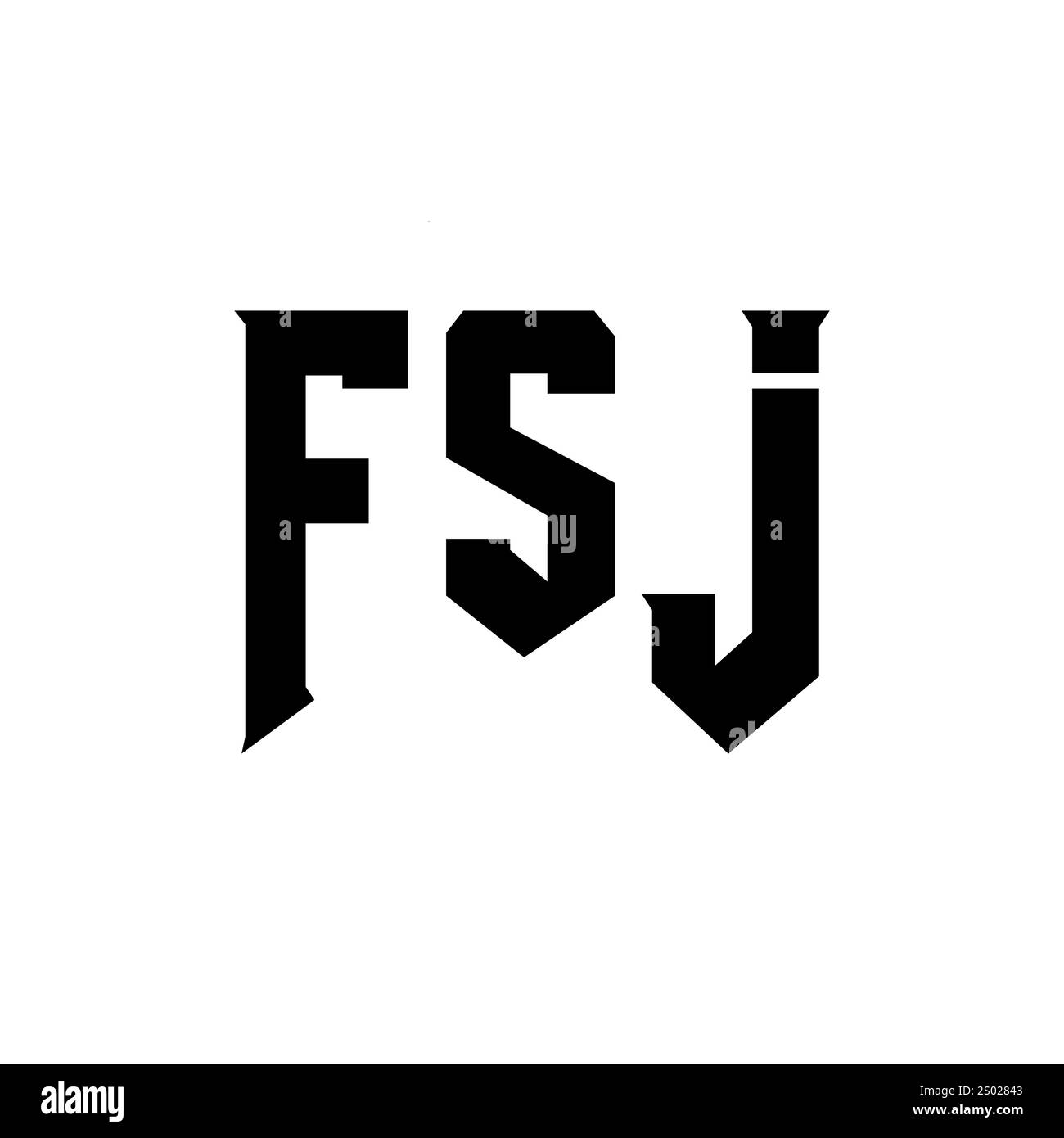 FSJ letter logo design for technology company. FSJ logo design black ...