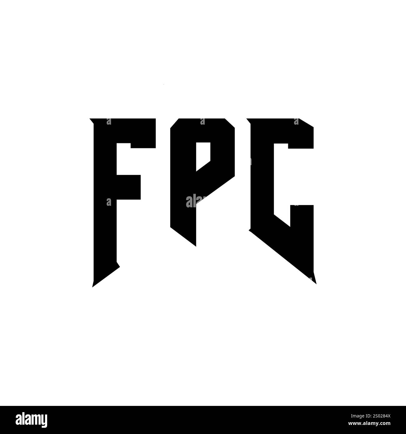 FPC letter logo design for technology company. FPC logo design black ...