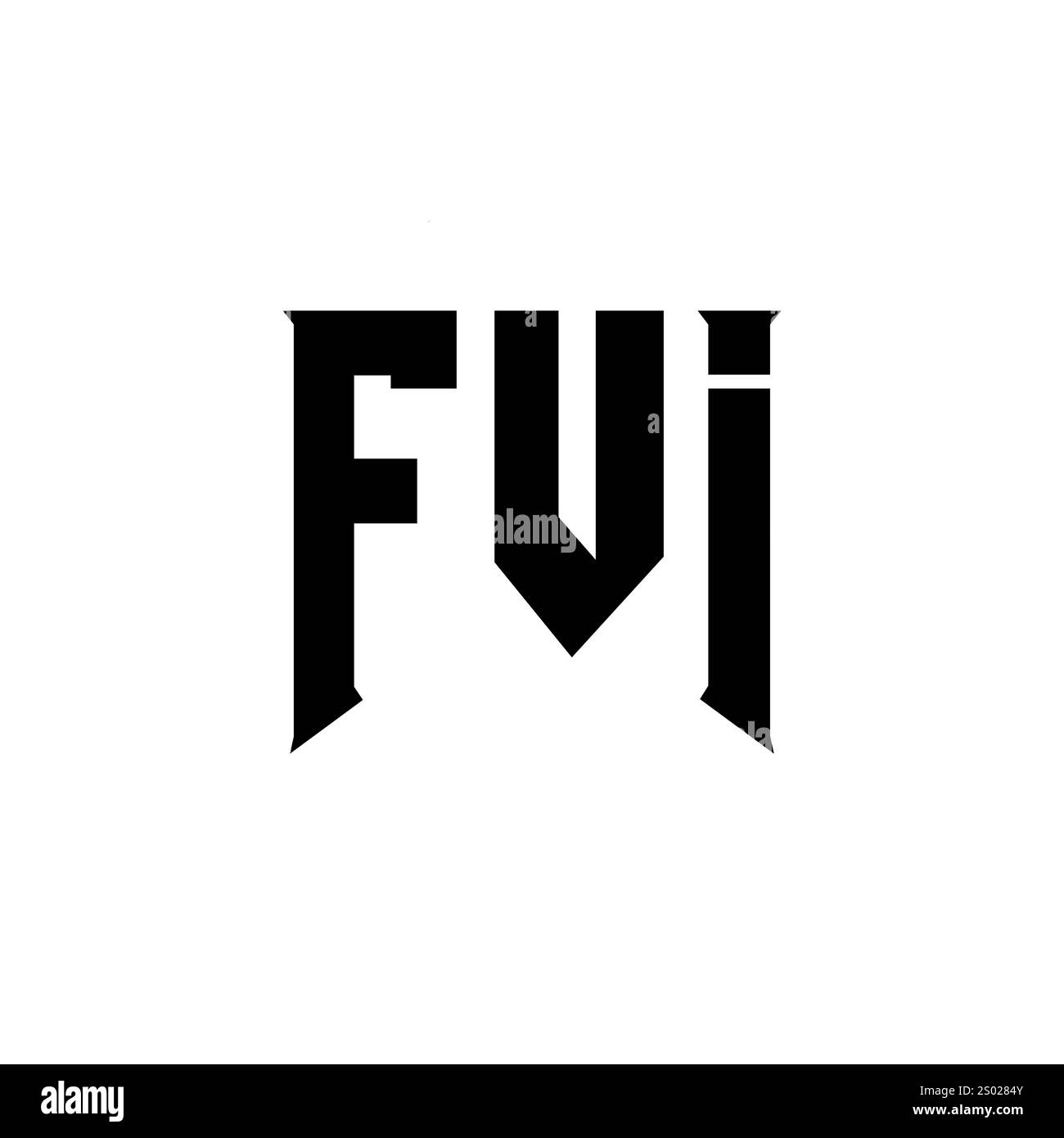 FVI letter logo design for technology company. FVI logo design black ...