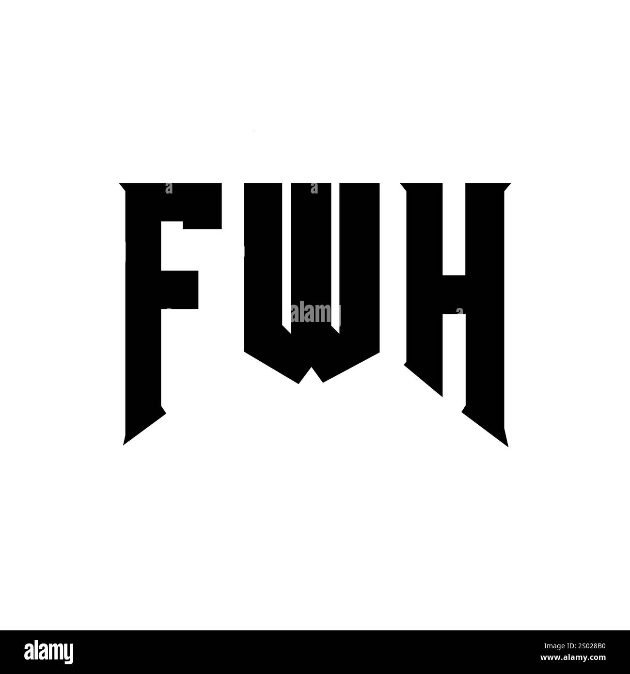Fwh logo design Stock Vector Images - Alamy