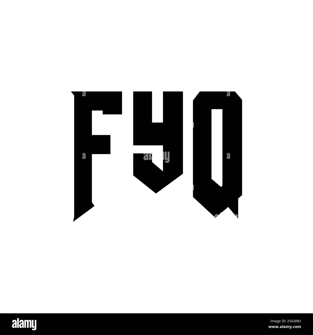 FYQ letter logo design for technology company. FYQ logo design black ...