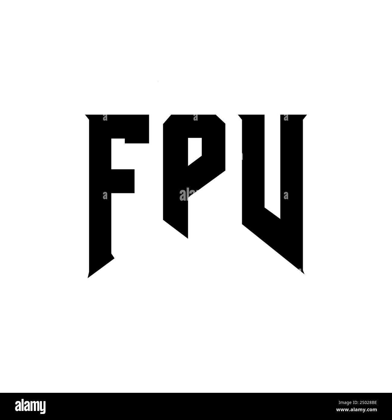 FPV letter logo design for technology company. FPV logo design black ...