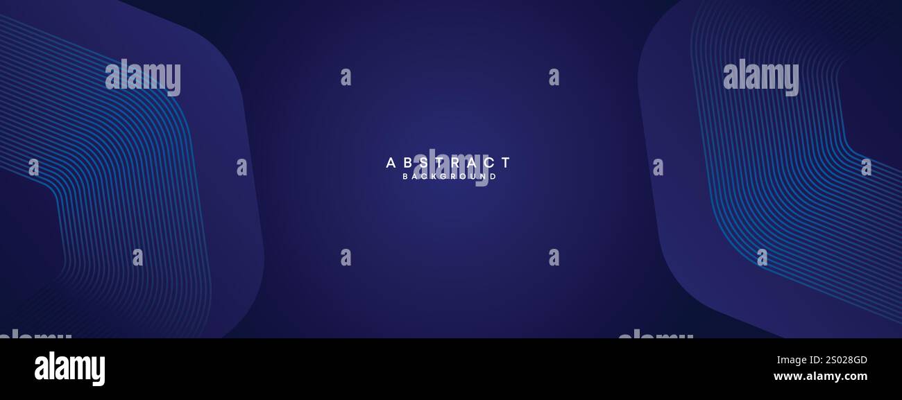Dark Blue Gradient Abstract Geometric Flowing Lines Background ...