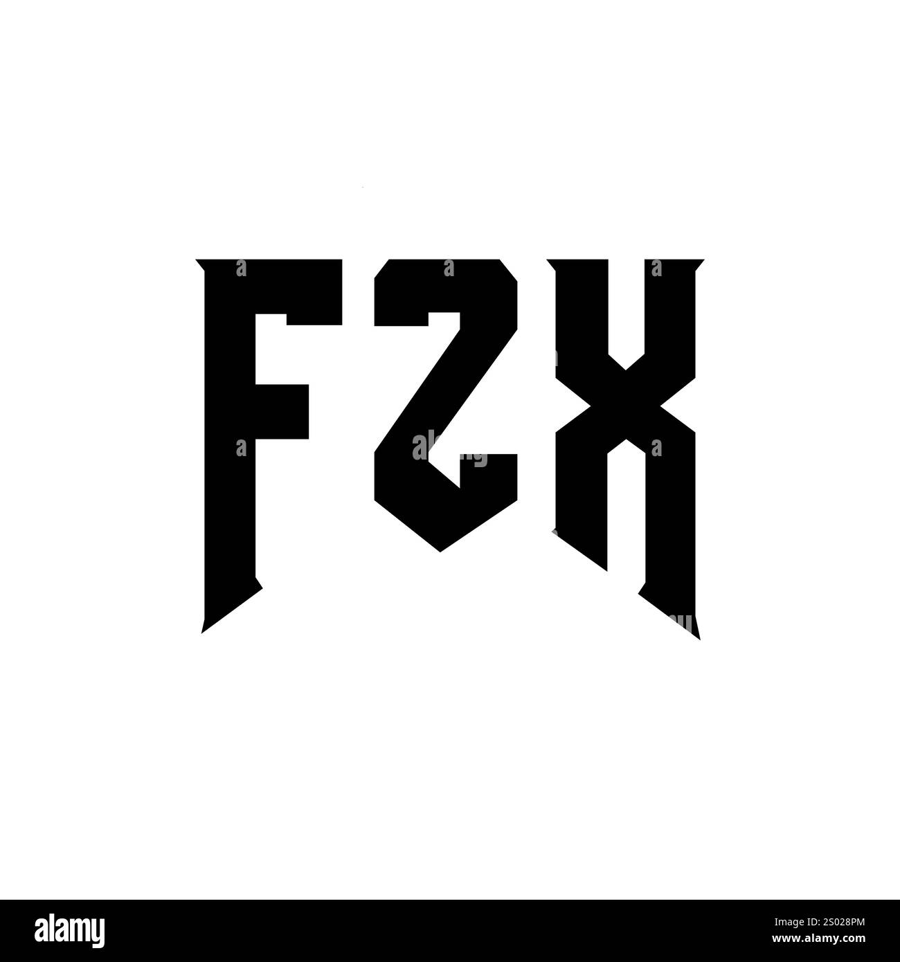 FZX letter logo design for technology company. FZX logo design black ...