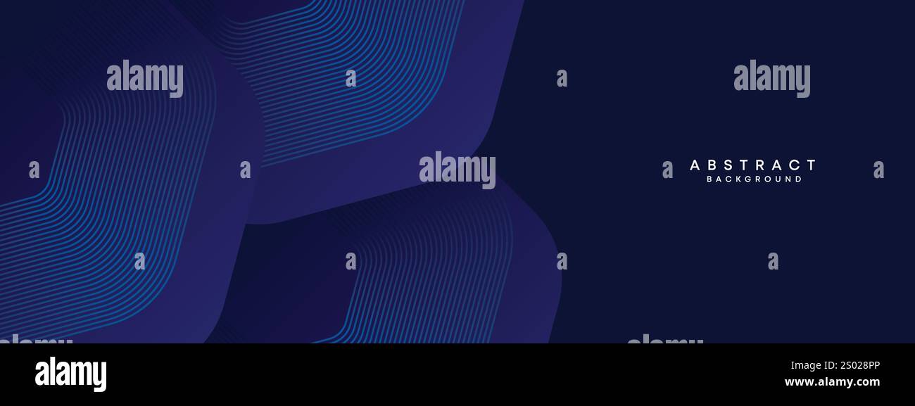 Dark Blue Gradient Abstract Geometric Flowing Lines Background ...
