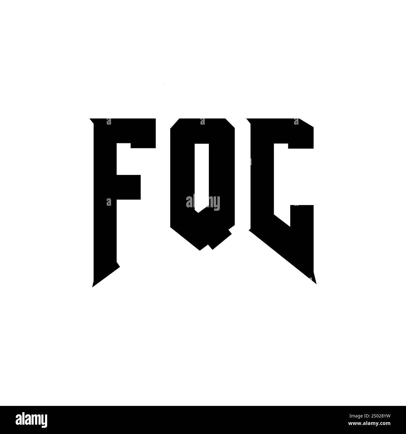 FQC letter logo design for technology company. FQC logo design black ...