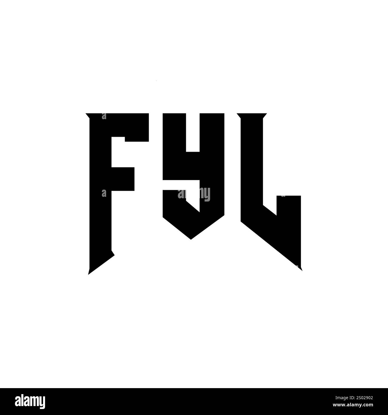 FYL letter logo design for technology company. FYL logo design black ...