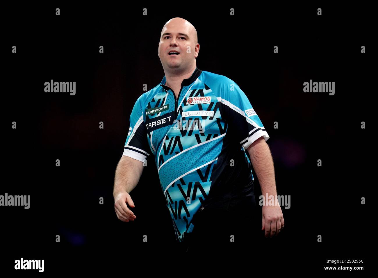 Rob Cross reacts during his match against Scott Williams during day ...
