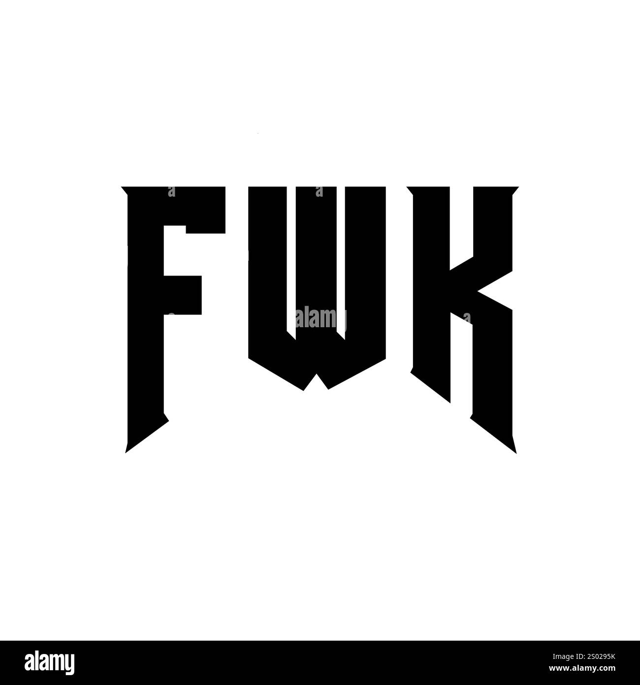 FWK letter logo design for technology company. FWK logo design black ...