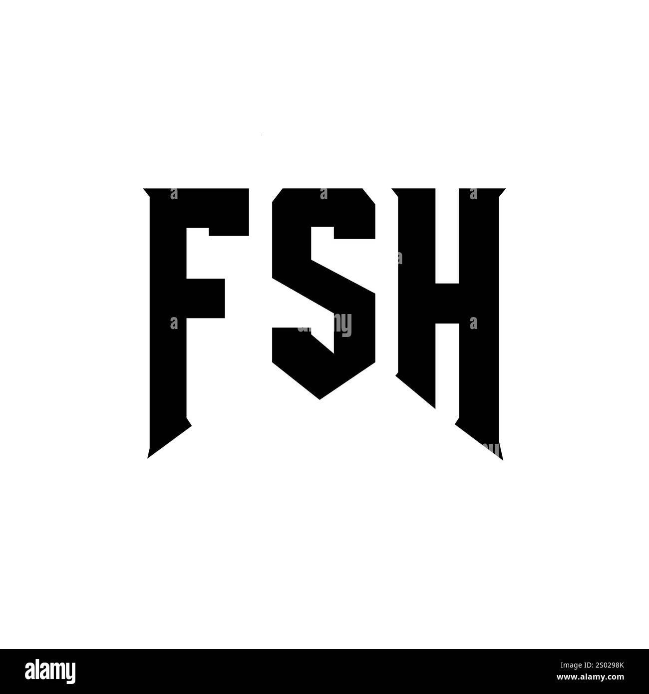 FSH letter logo design for technology company. FSH logo design black ...
