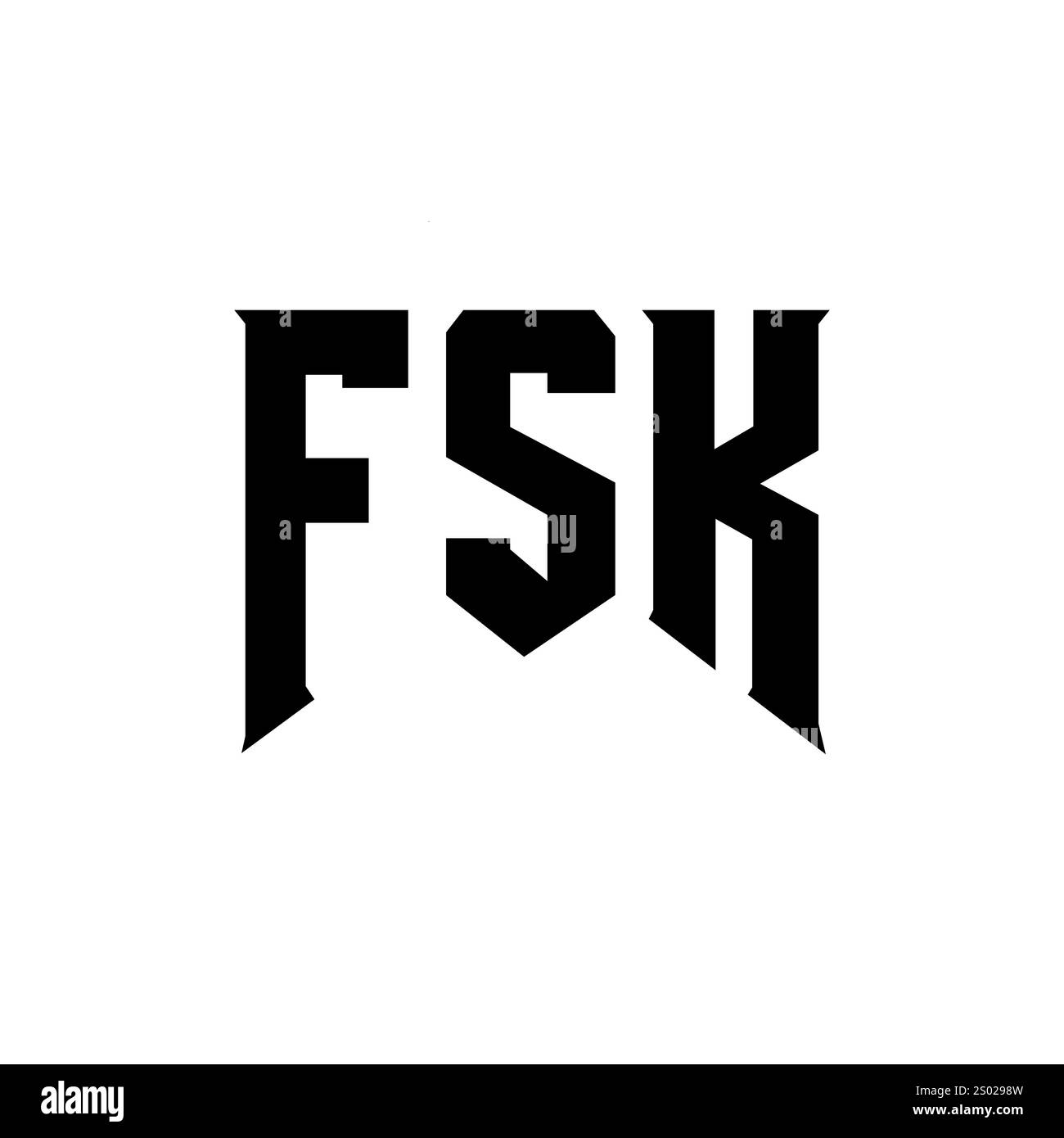 FSK letter logo design for technology company. FSK logo design black ...