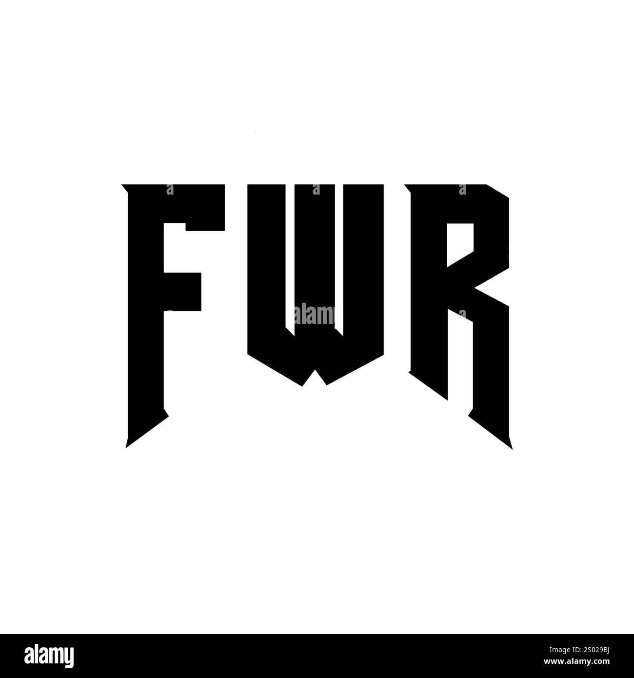 FWR letter logo design for technology company. FWR logo design black ...