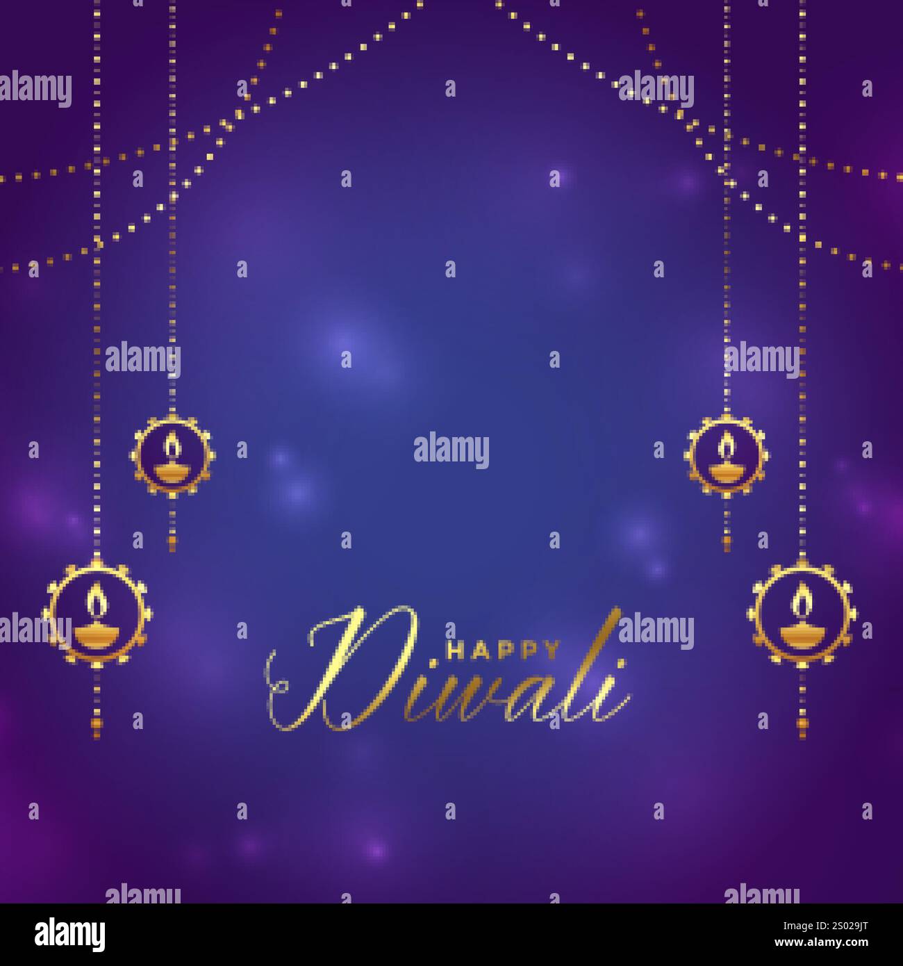 happy diwali purple shiny golden background Stock Vector Image & Art ...