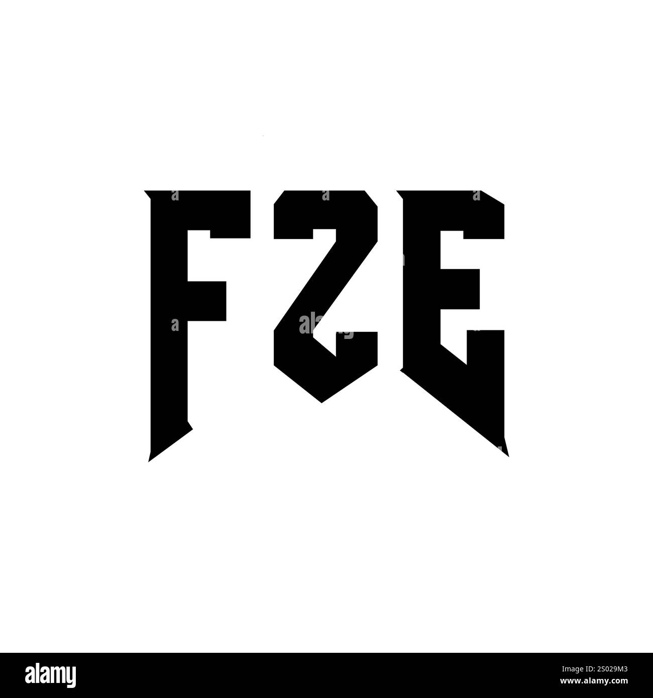 FZE letter logo design for technology company. FZE logo design black ...