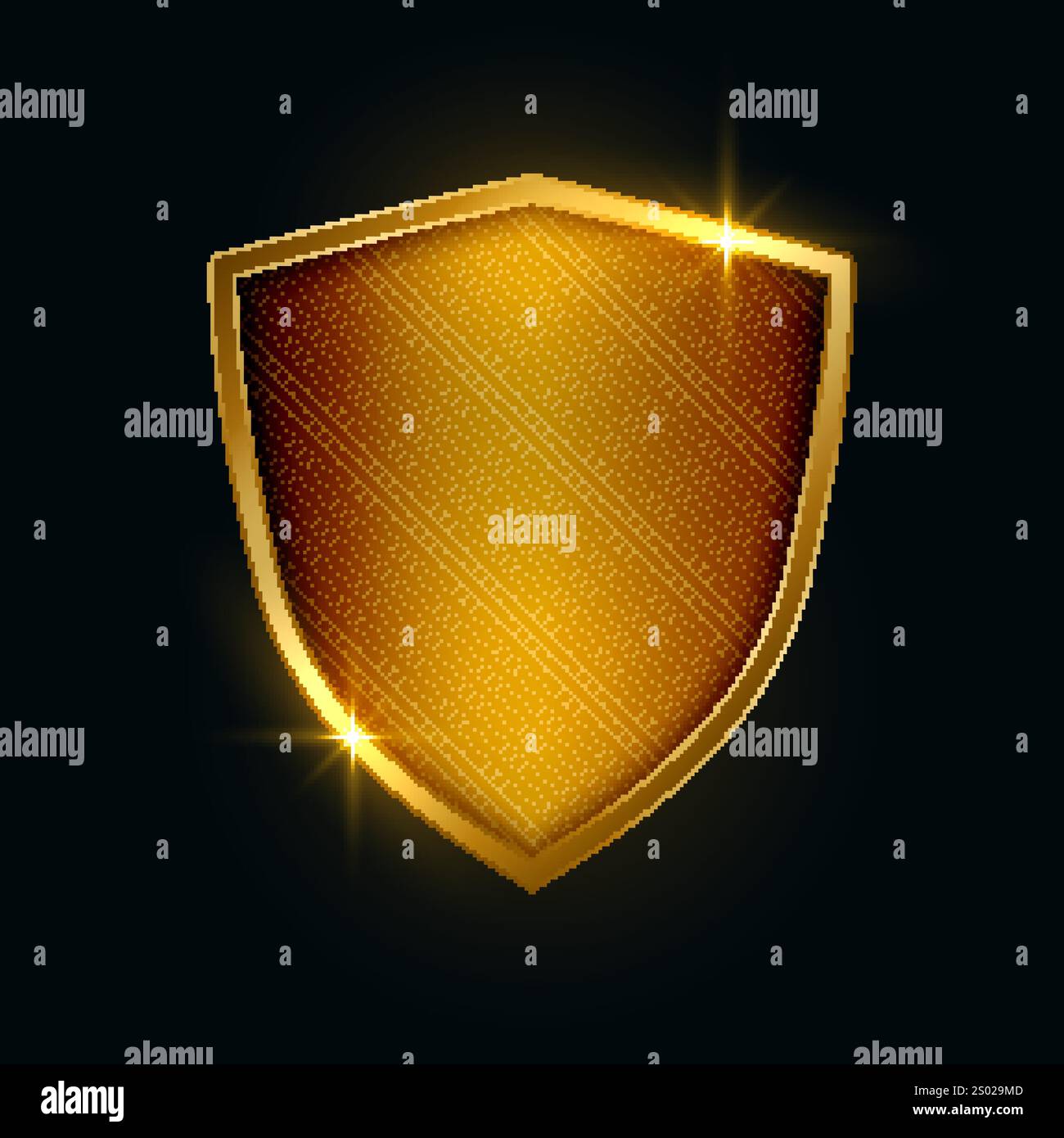 premium golden metallic security shield badge design Stock Vector Image & Art - Alamy