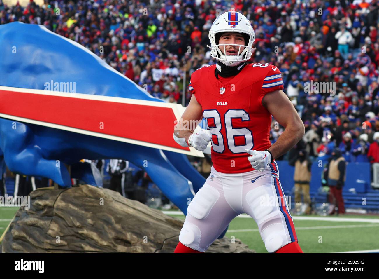 Buffalo Bills tight end Dalton Kincaid (86) is introduced prior to the ...