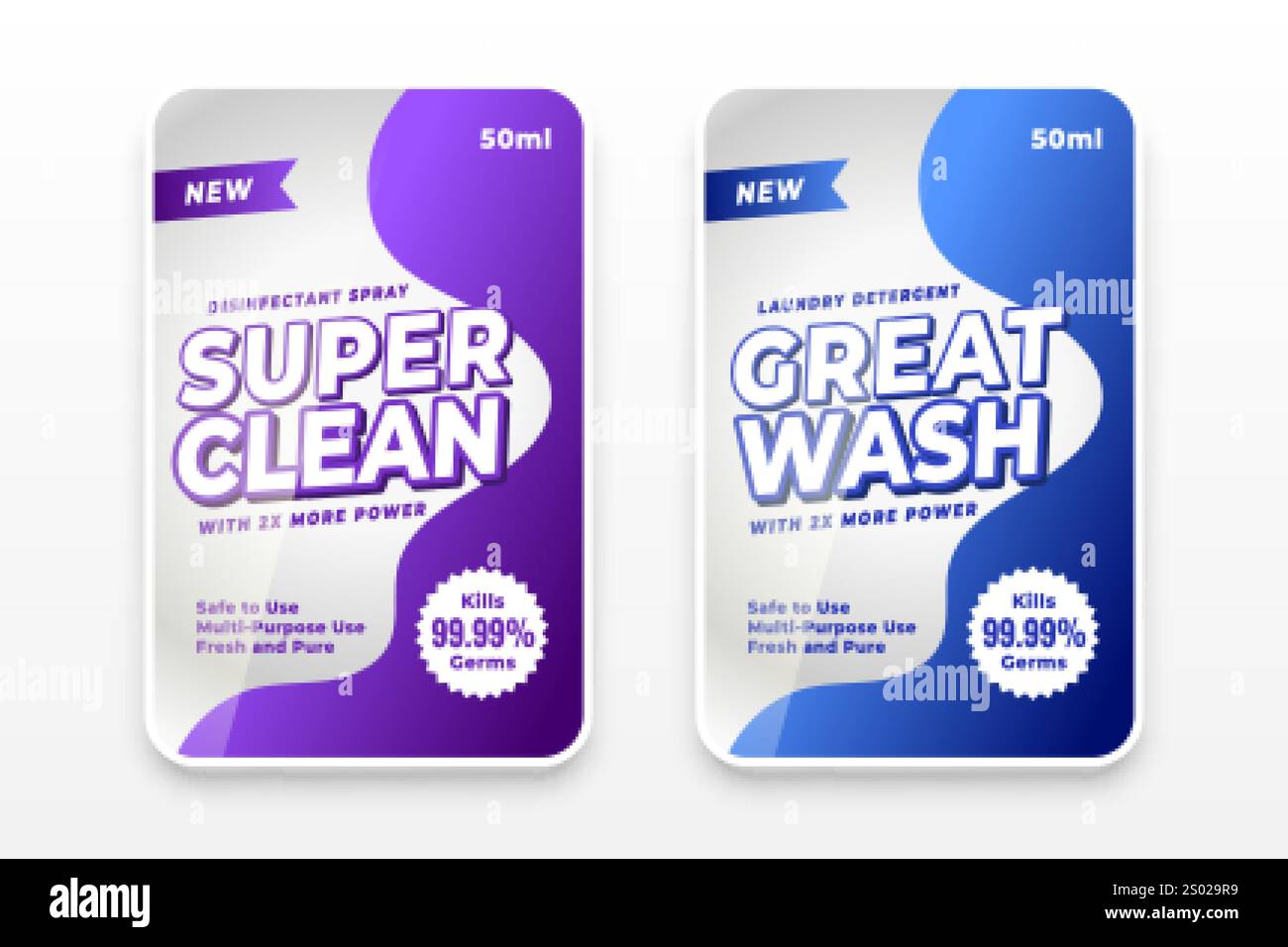 laundry detergent promotional labels template design Stock Vector Image ...