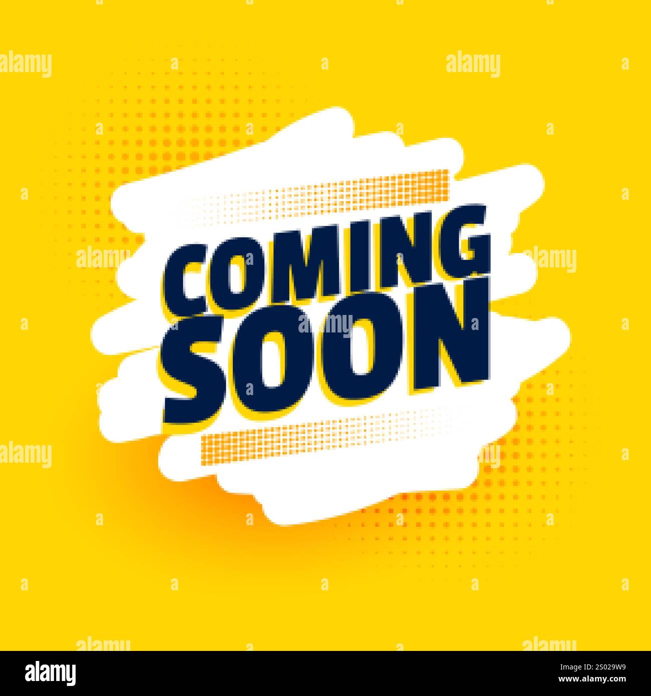 stylish coming soon yellow banner design Stock Vector Image & Art - Alamy
