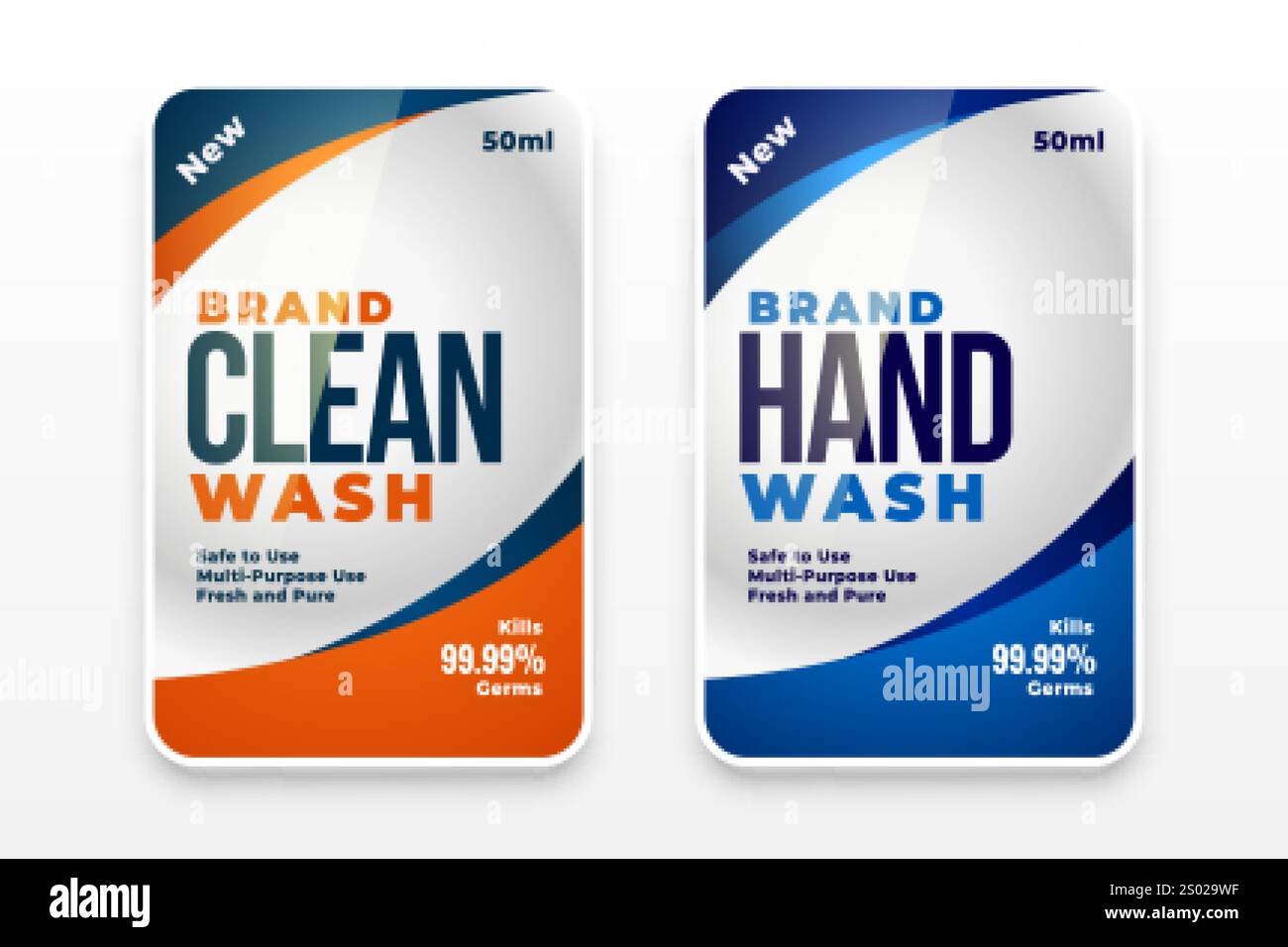 detergent cleaner and hand wash liquid labels template Stock Vector ...