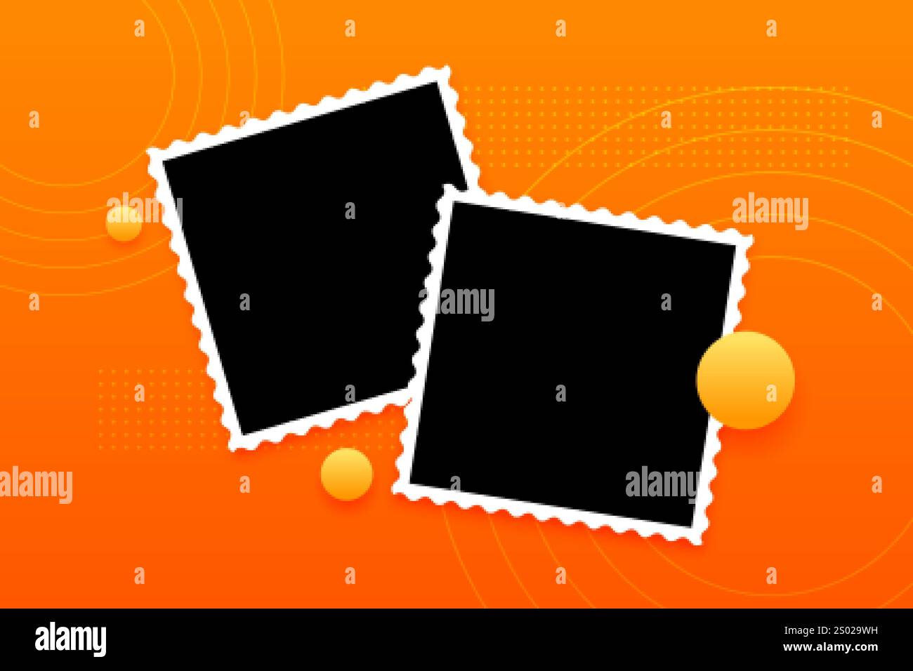 two photo frames background in modern style Stock Vector Image & Art ...