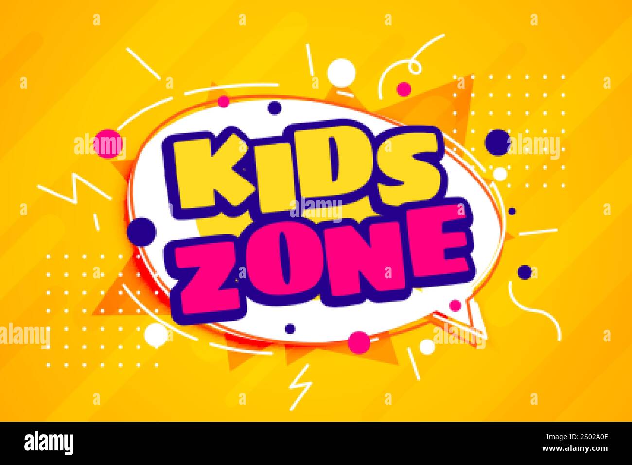 kids fun zone cartoon style template Stock Vector Image & Art - Alamy