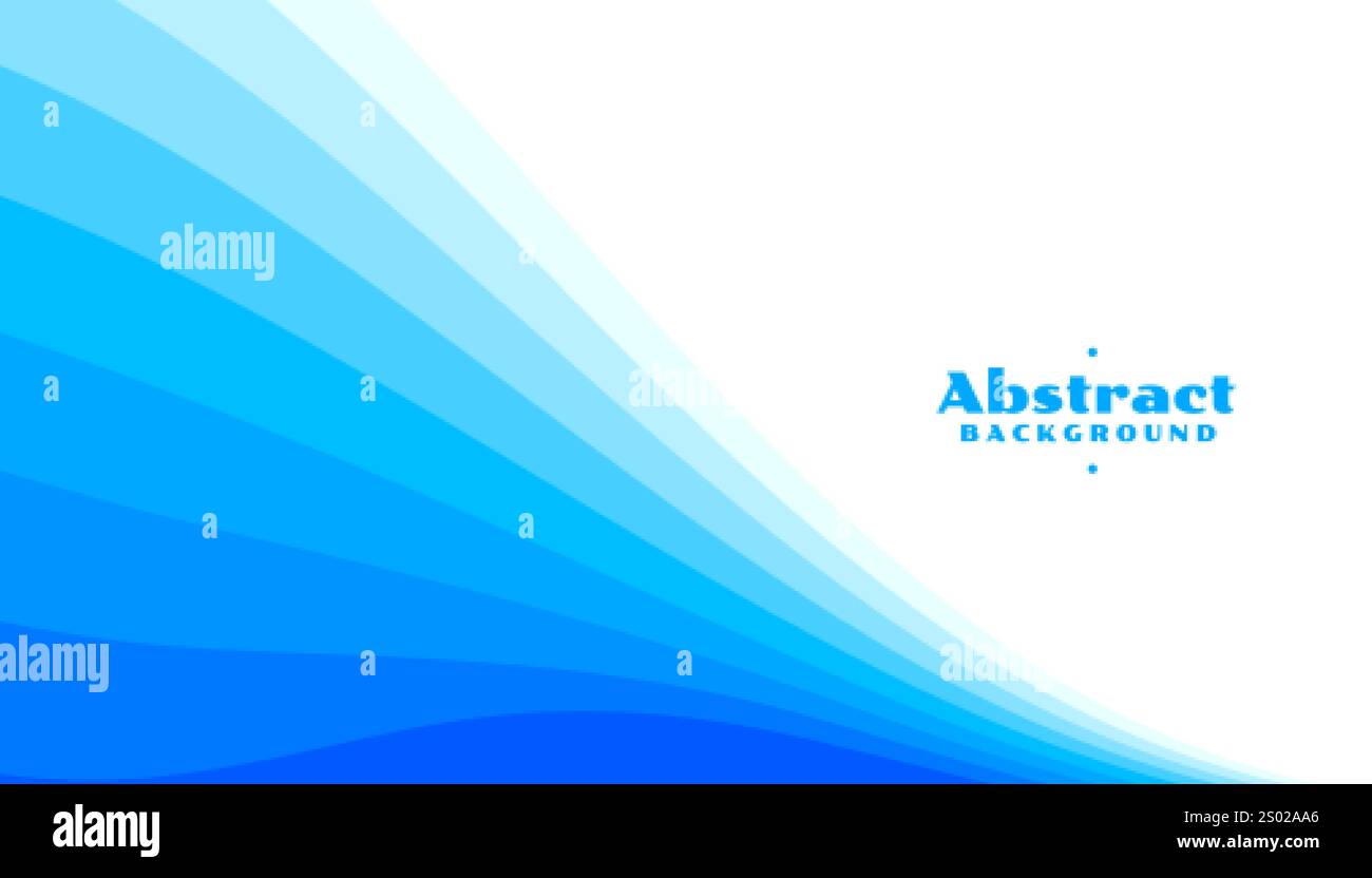 abstract blue curve lines background in different shades Stock Vector ...