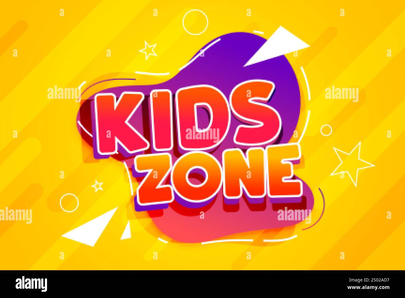 kids zone cartoon banner design Stock Vector Image & Art - Alamy