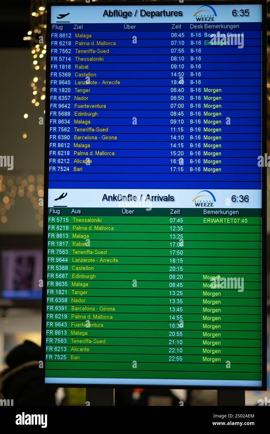 Flughafen Weeze am 18. Dezember 2024. GERMANY - WEEZE - AIRPORT ...