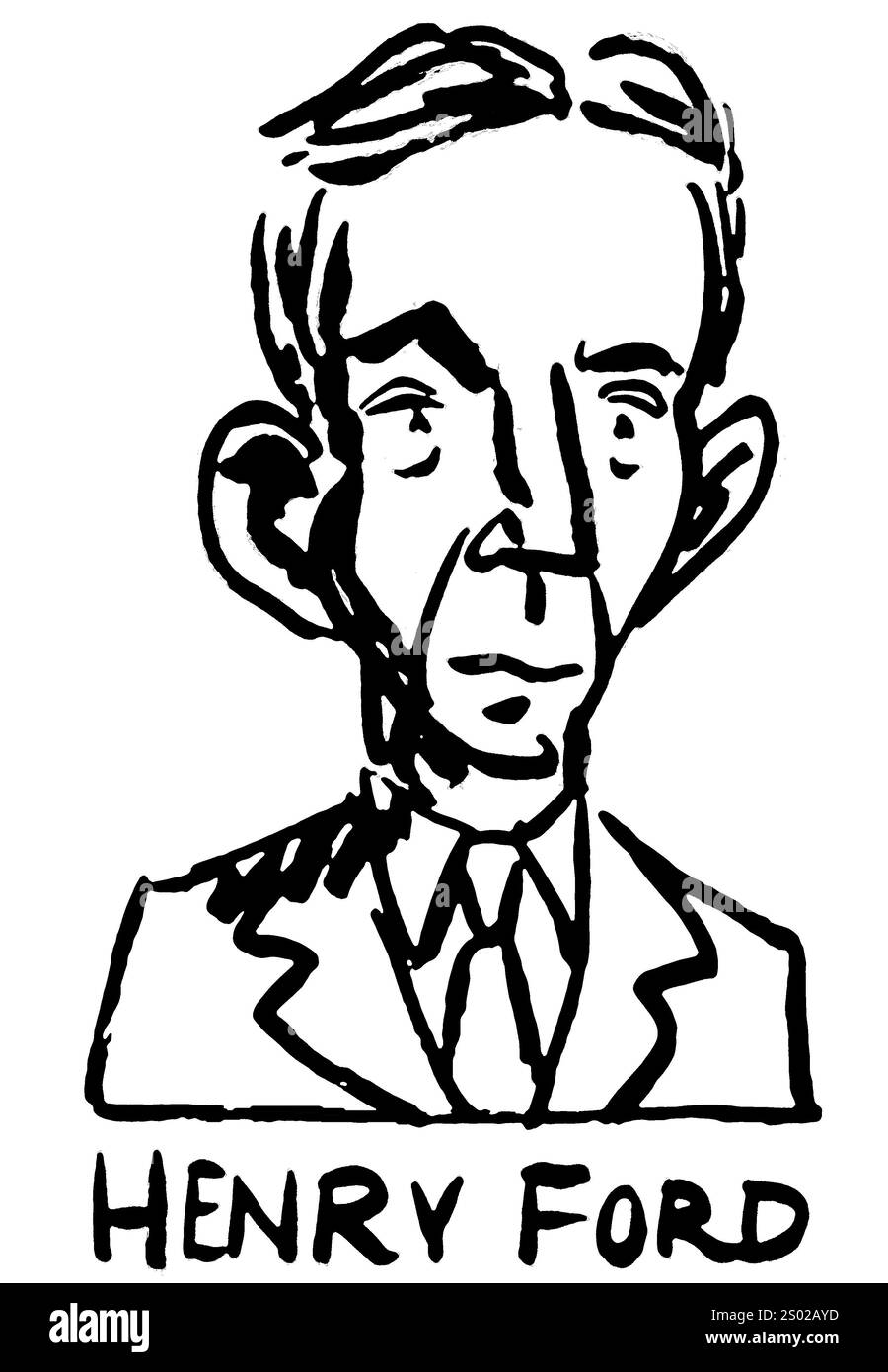 Henry Ford caricature Stock Photo - Alamy