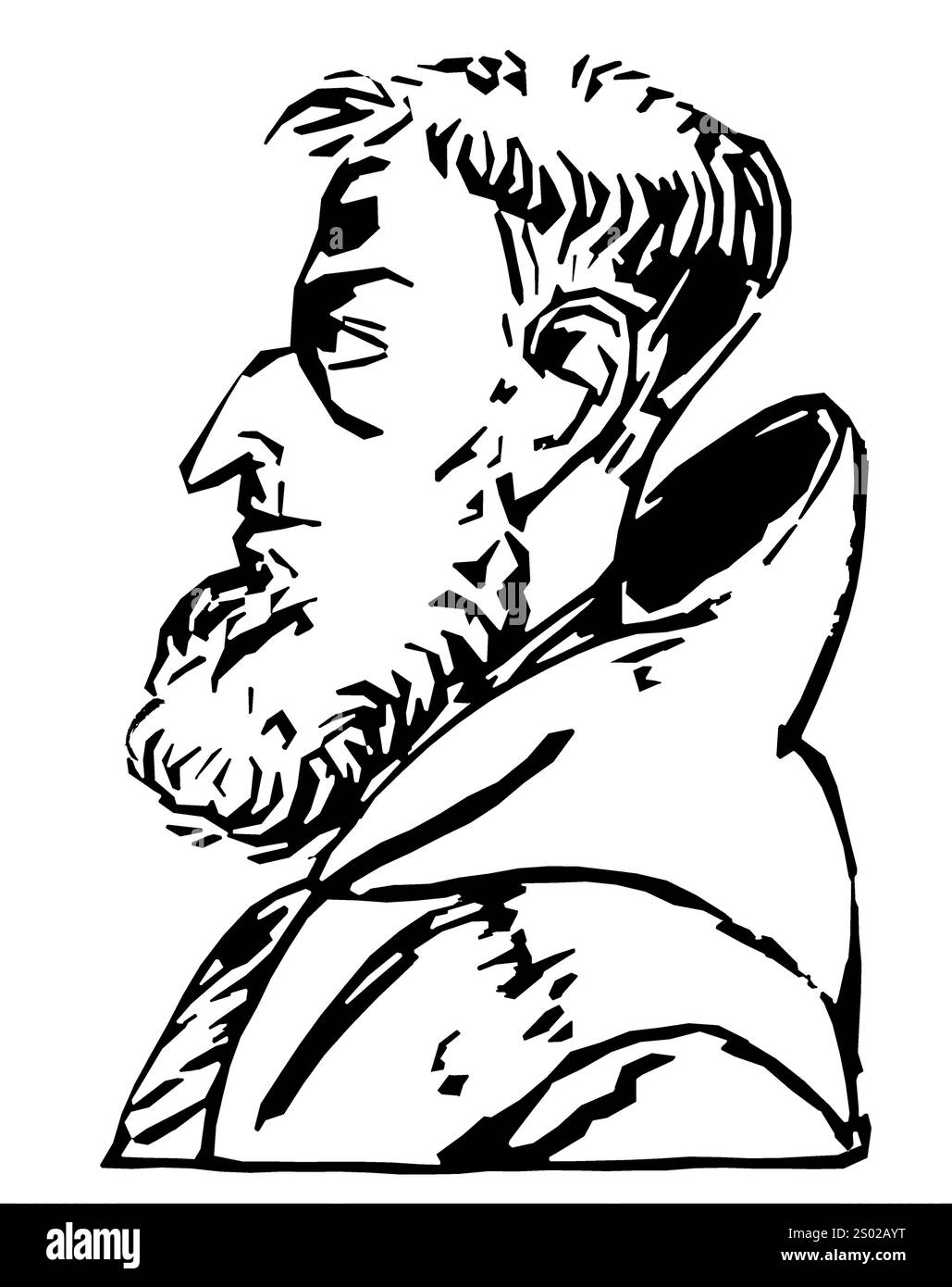 Franciscan monk profile Stock Photo - Alamy