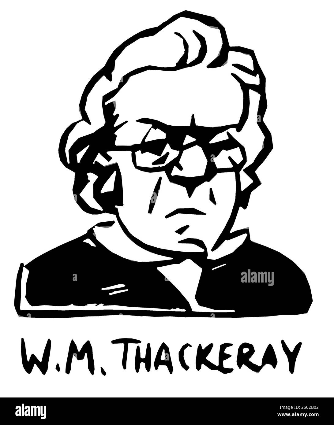 William Makepeace Thackeray portrait Stock Photo - Alamy