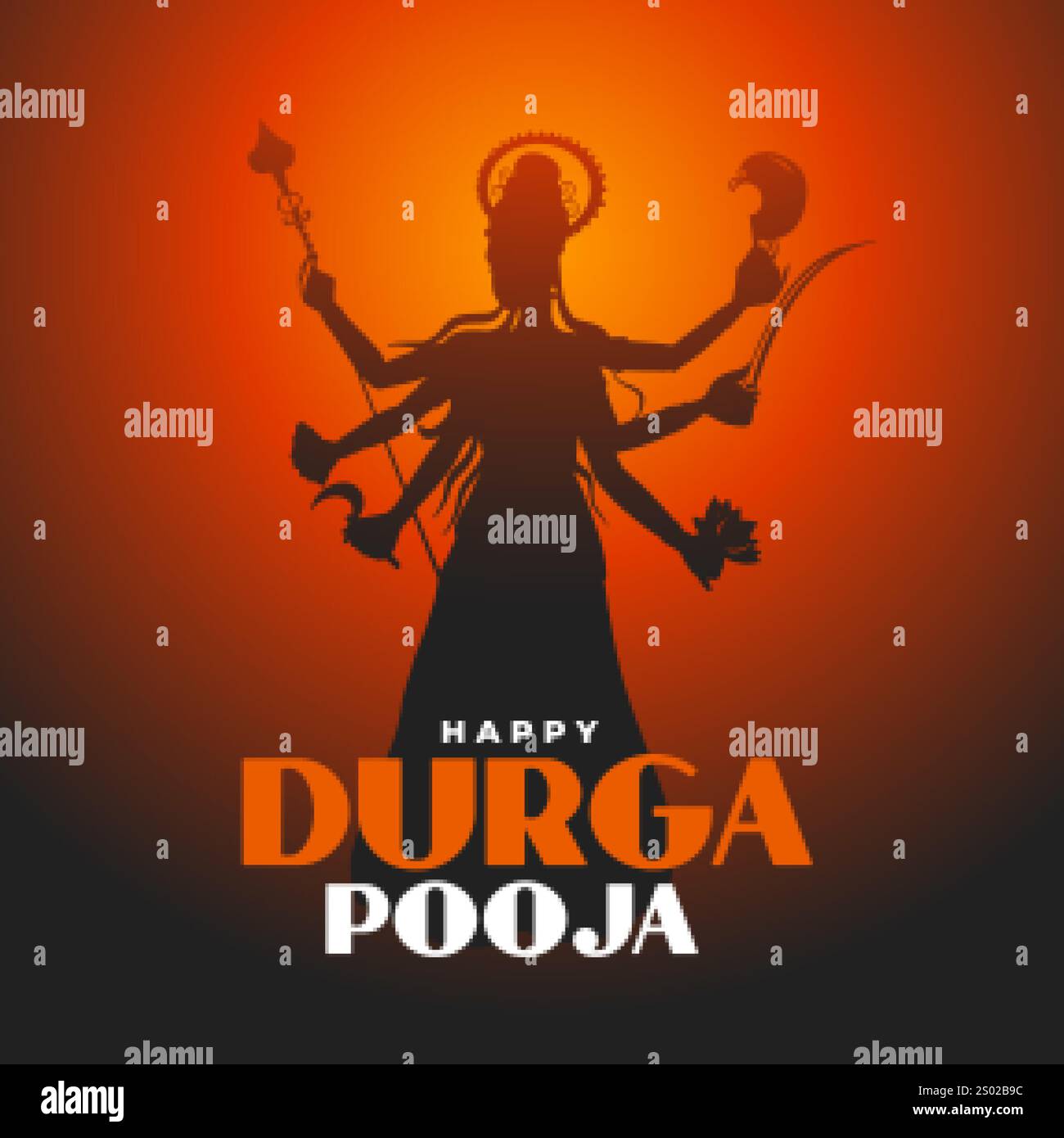 traditional happy durga pooja festival card design Stock Vector Image ...