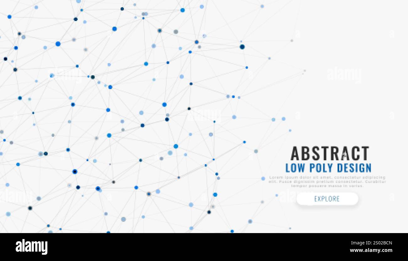 network connection lines and dots tech background Stock Vector Image ...