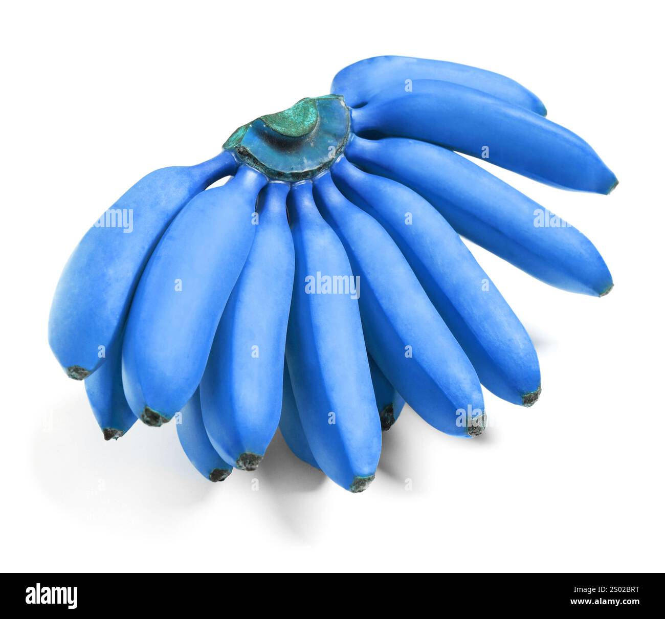 Bunch of light blue bananas on white background Stock Photo - Alamy