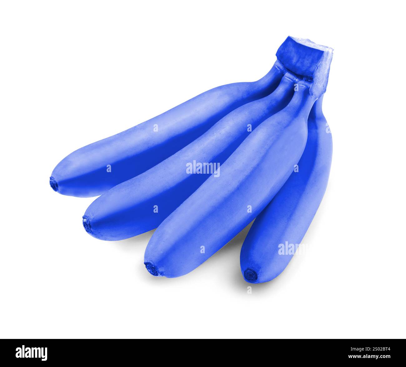 Bunch of blue violet bananas on white background Stock Photo - Alamy