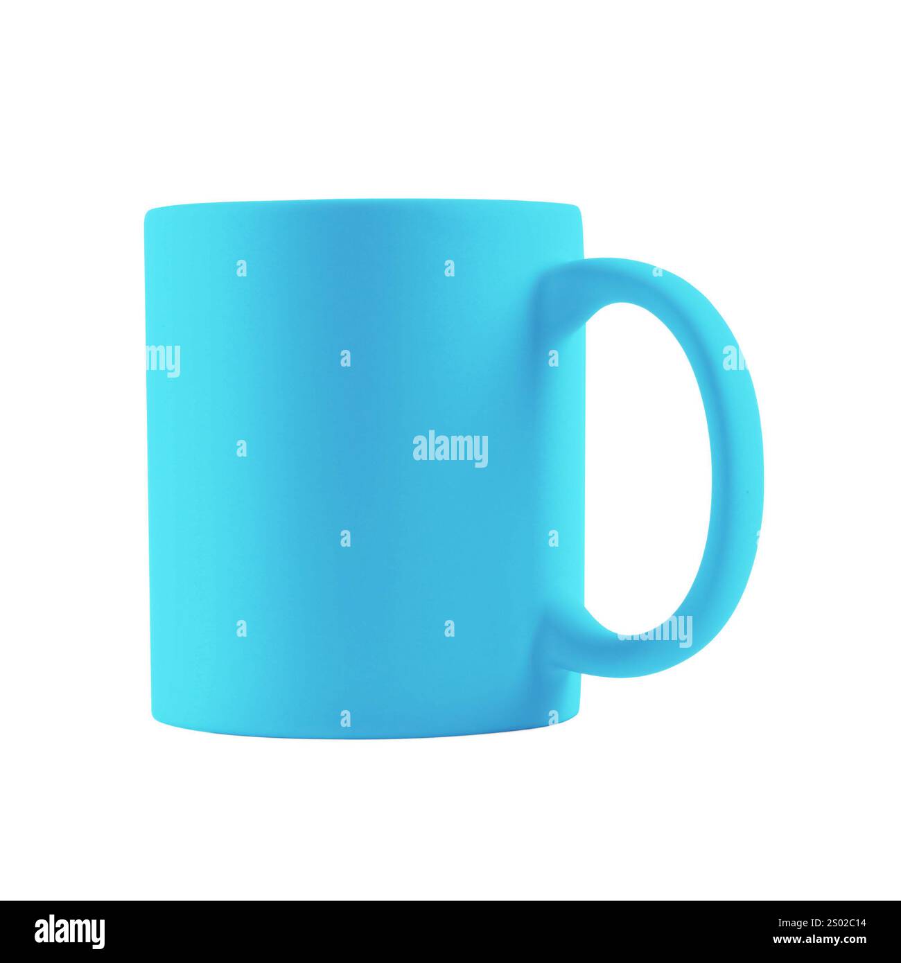 Blank light blue cup isolated on white. Mockup for design Stock Photo ...
