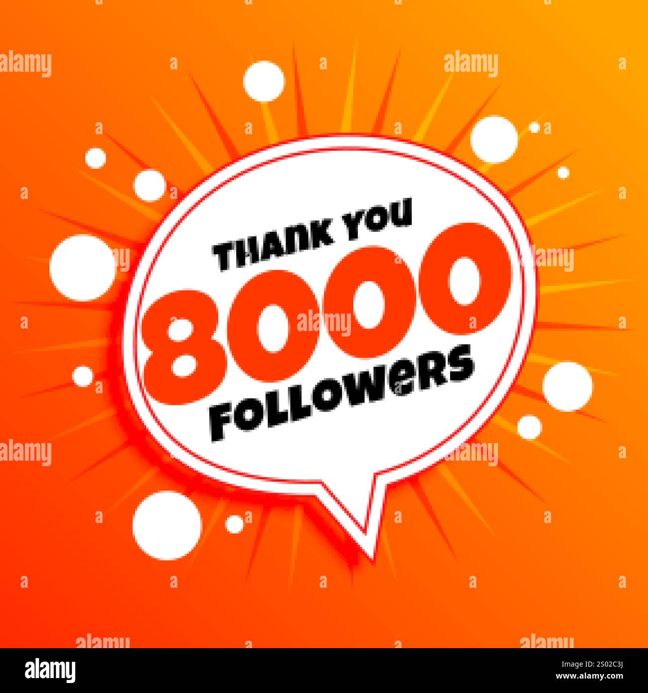 8k social media followers template post design Stock Vector Image & Art ...