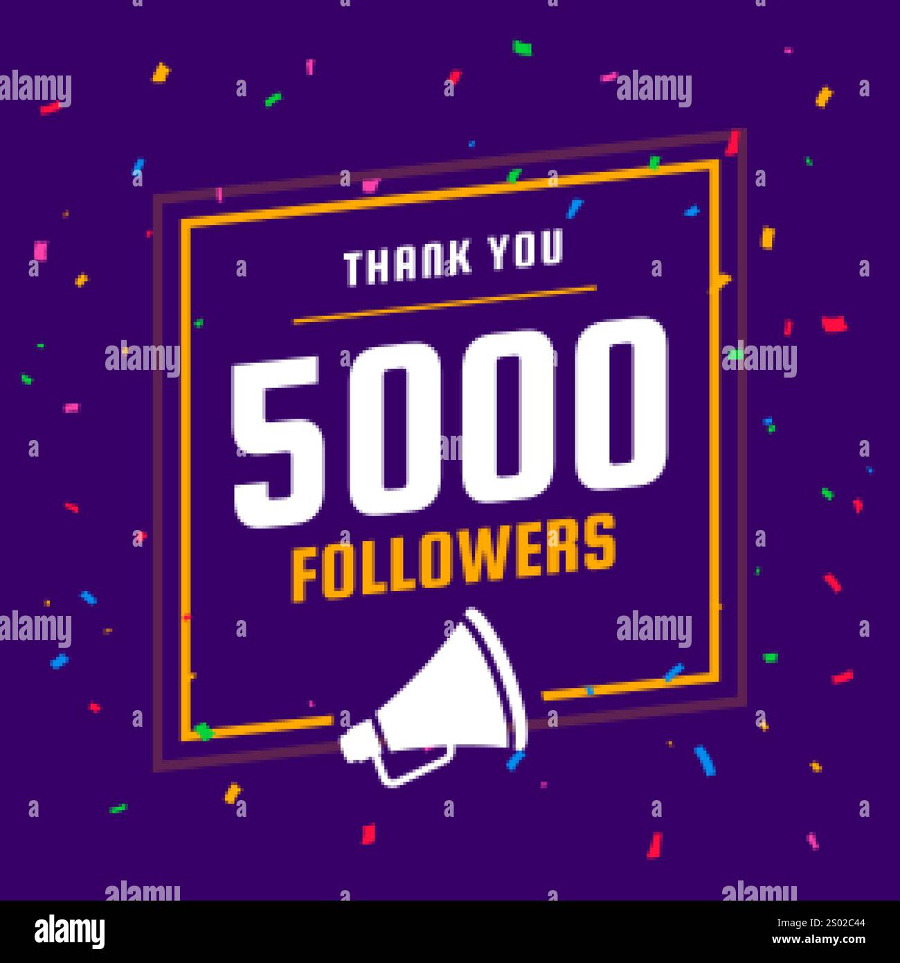 thank you social media 5k followers and subscribers template Stock ...