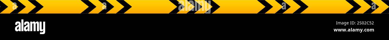 Caution tape with black and yellow chevron print. Barrier in quarantine ...