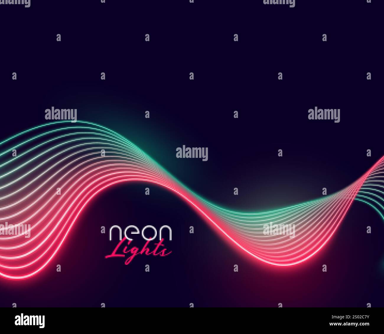 Neon effect wavy bright Stock Vector Images - Alamy
