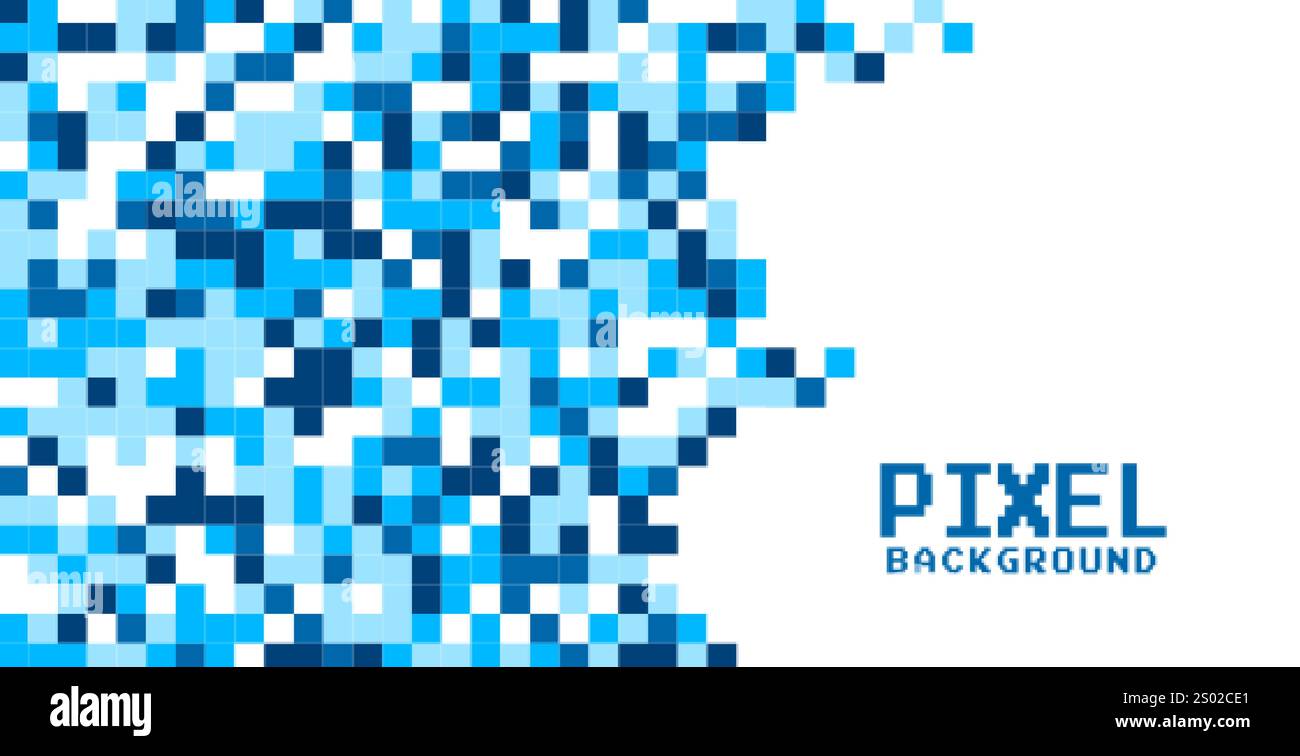 blue pixel dots tiles background design Stock Vector Image & Art - Alamy