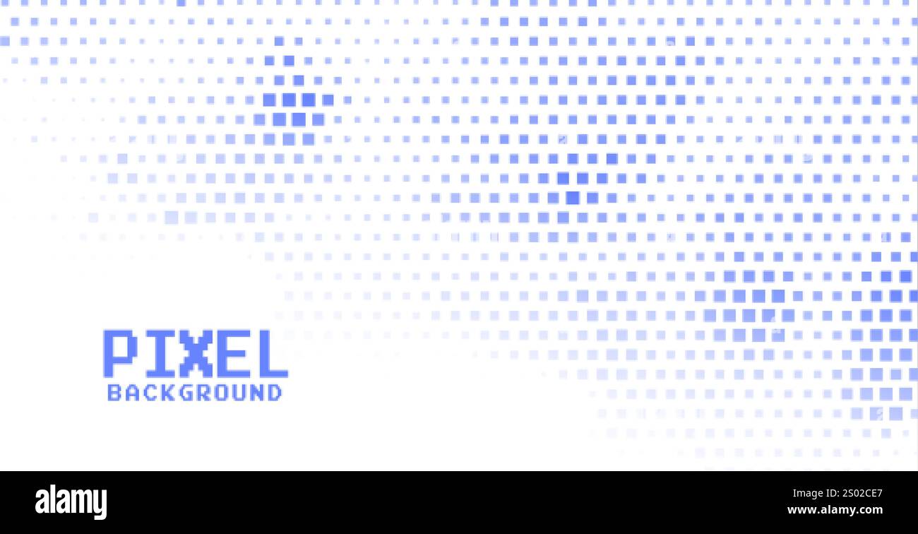 Pixel art bit blue Stock Vector Images - Alamy