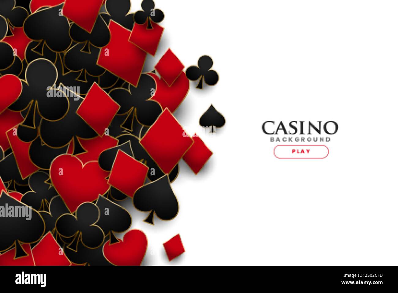 casino playing cards symbols realistic background Stock Vector Image ...