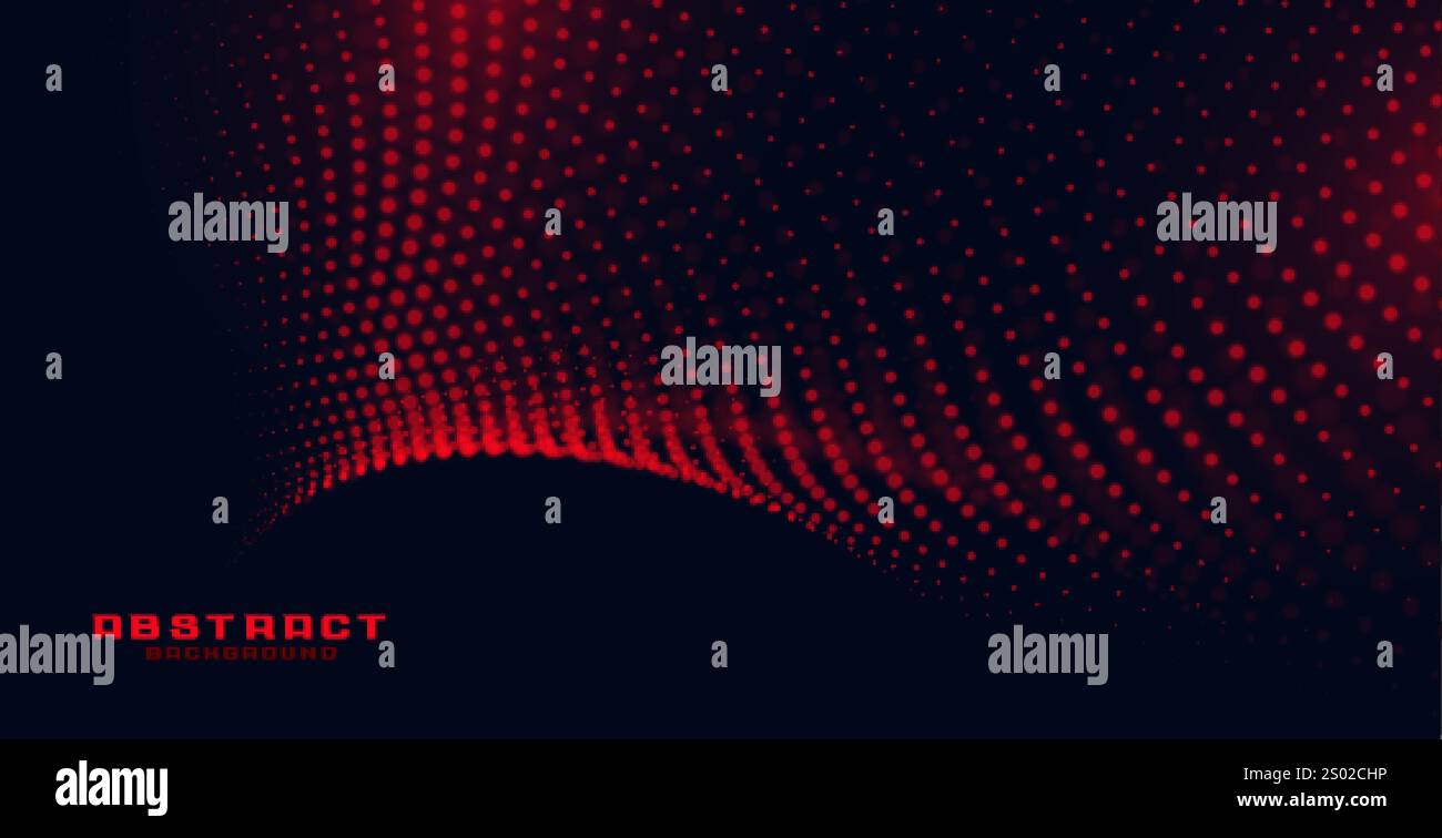 stylish black background with red particles pattern Stock Vector Image ...