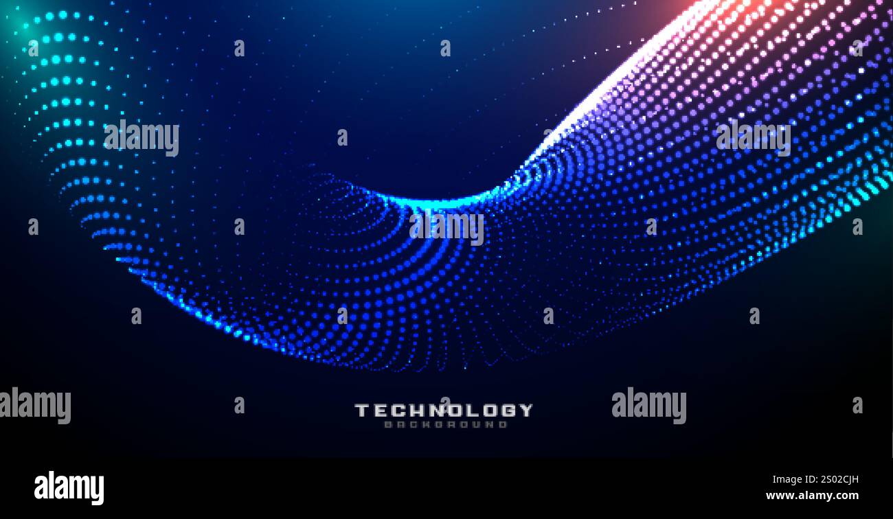 digital technology shiny particles background Stock Vector Image & Art ...